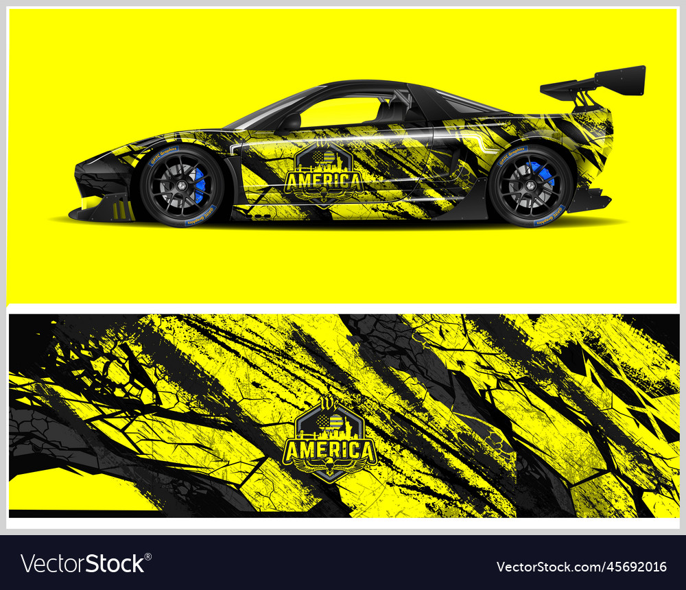 Car Wrap Design Printable File For Business Vector Image