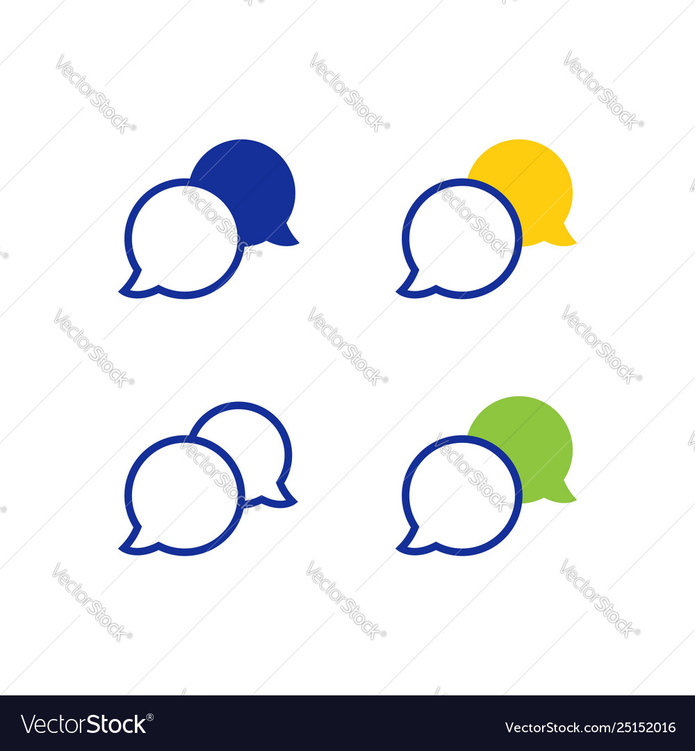 Chat bubble icons Royalty Free Vector Image - VectorStock