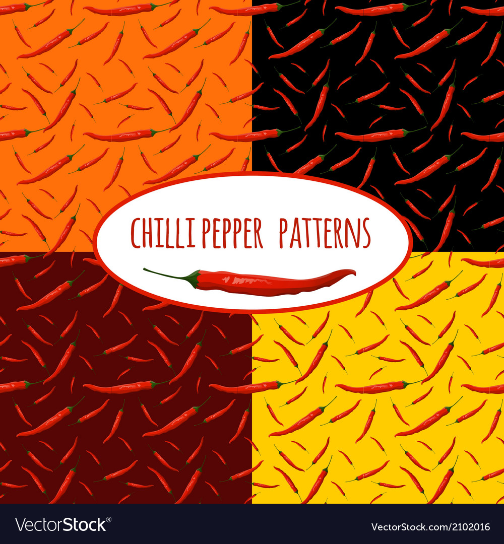 Chilli pepper seamless pattern Royalty Free Vector Image