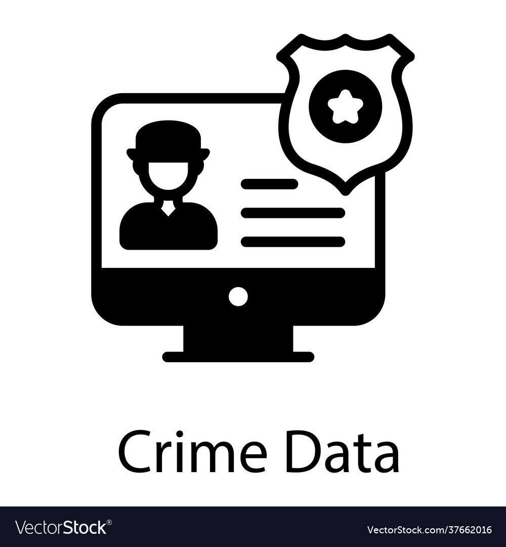 Crime data Royalty Free Vector Image - VectorStock