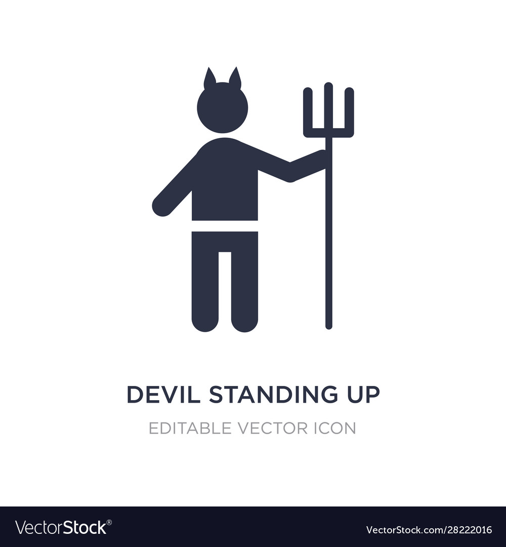 Devil standing up icon on white background simple Vector Image