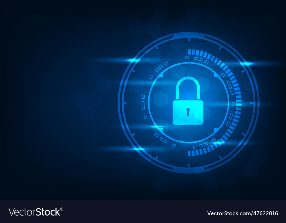 Futuristic technology abstract digital security Vector Image