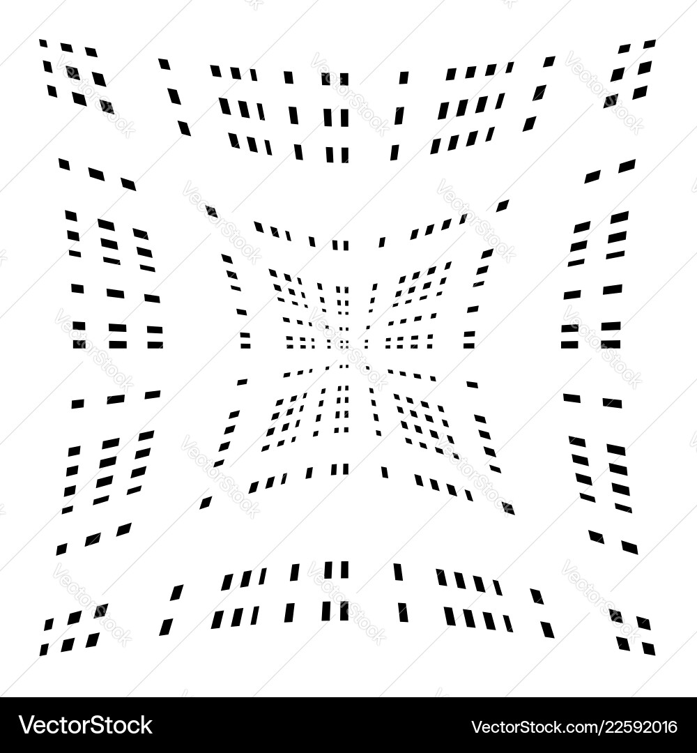 Grid mesh of distorted lines geometric monochrome Vector Image