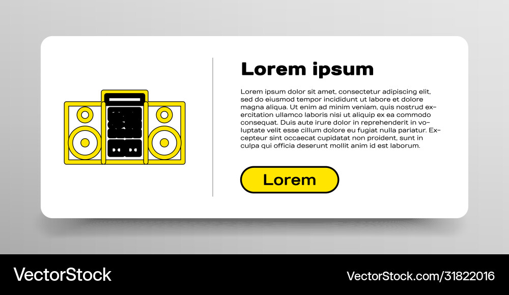 Line home stereo with two speakers icon isolated Vector Image