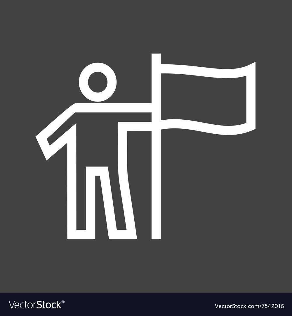 Man setting Flag Royalty Free Vector Image - VectorStock