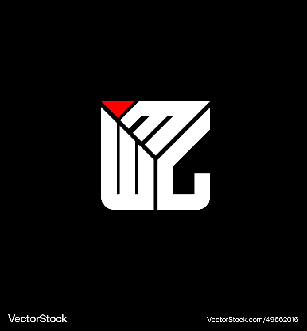 Mwl letter logo design mwl simple and modern logo Vector Image