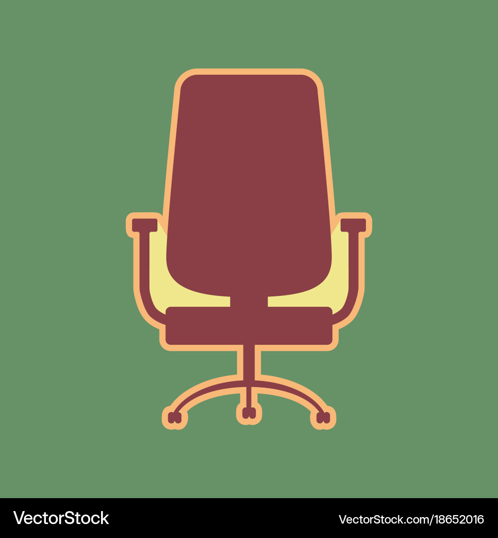 Office chair sign cordovan icon Royalty Free Vector Image