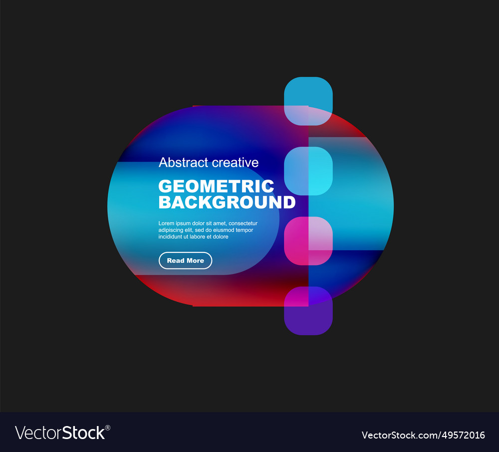 Round triangle and round square composition Vector Image