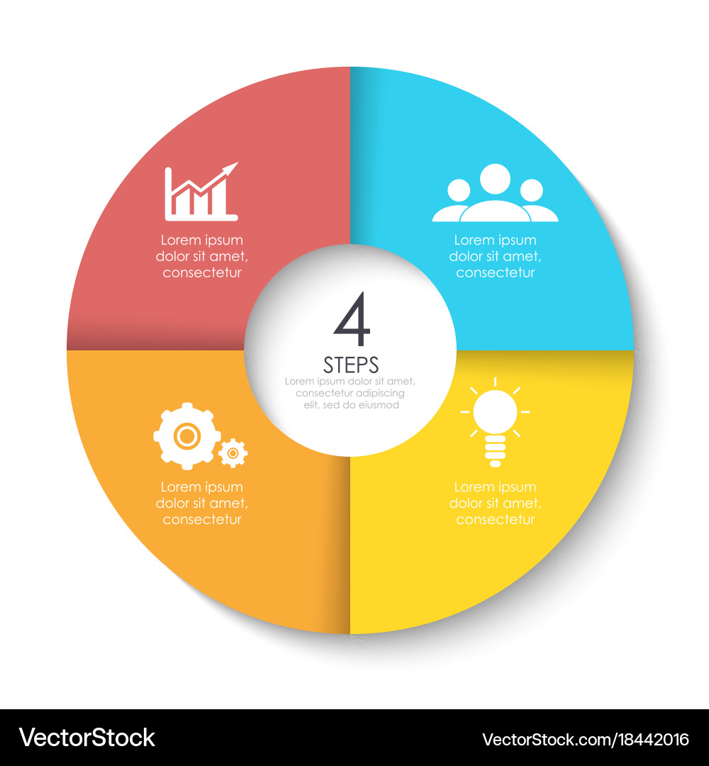 Set of round infographic diagram Royalty Free Vector Image