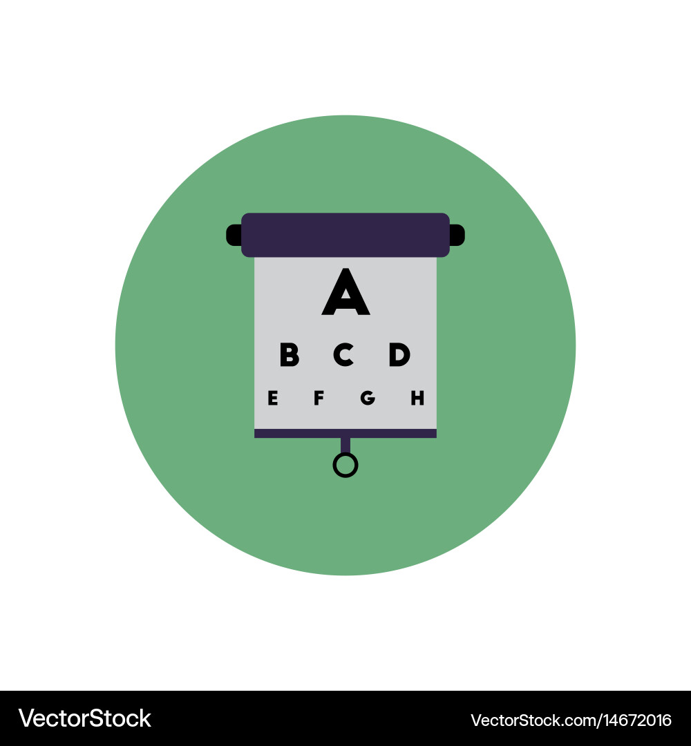 Stylish icon in color circle eyesight check Vector Image