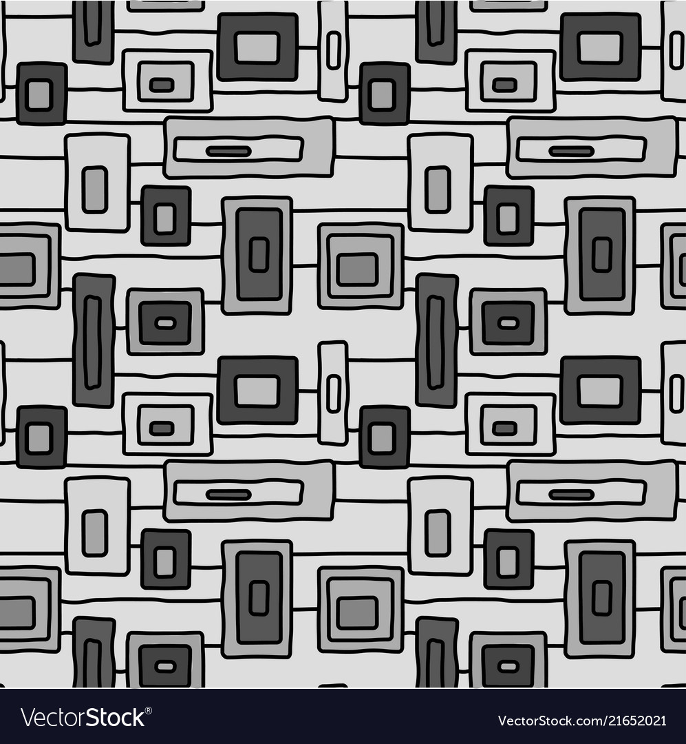 Abstract grey windows seamless pattern Royalty Free Vector