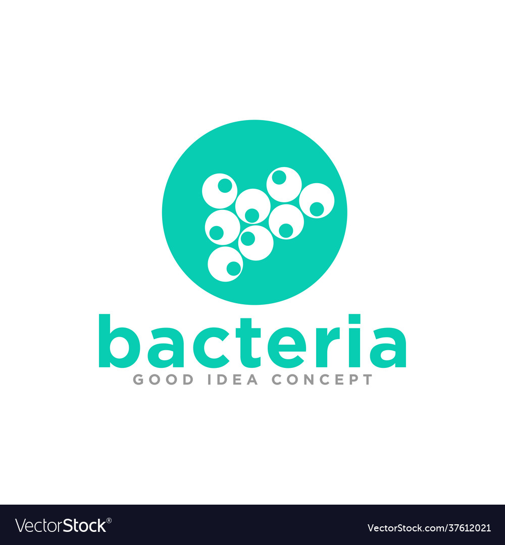Bacteria logo design template Royalty Free Vector Image