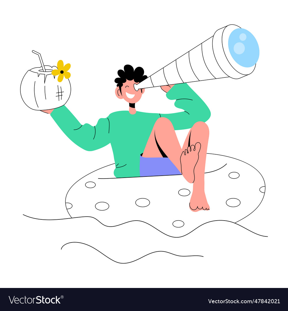 Beach exploration Royalty Free Vector Image - VectorStock