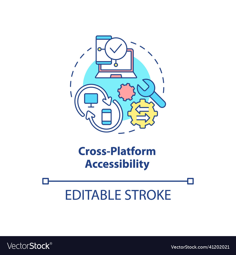 Cross platform accessibility concept icon Vector Image