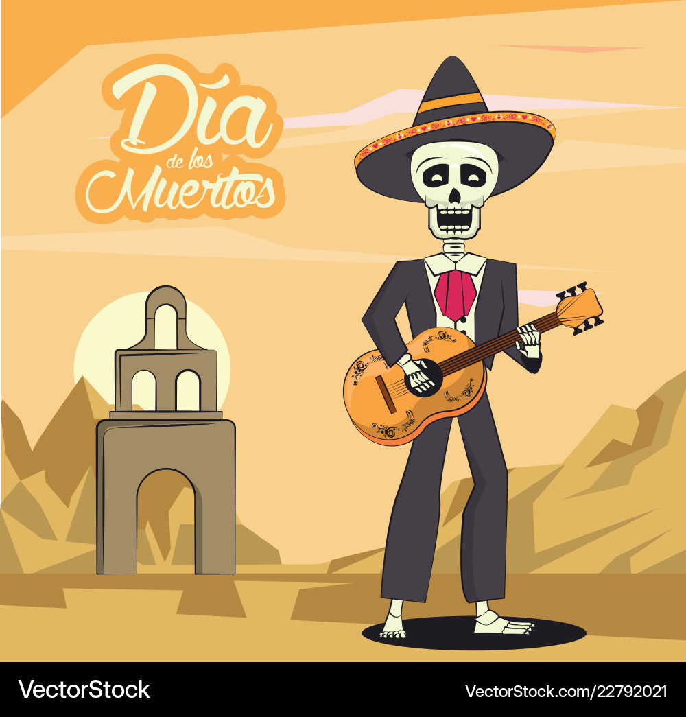 Day of the dead card Royalty Free Vector Image