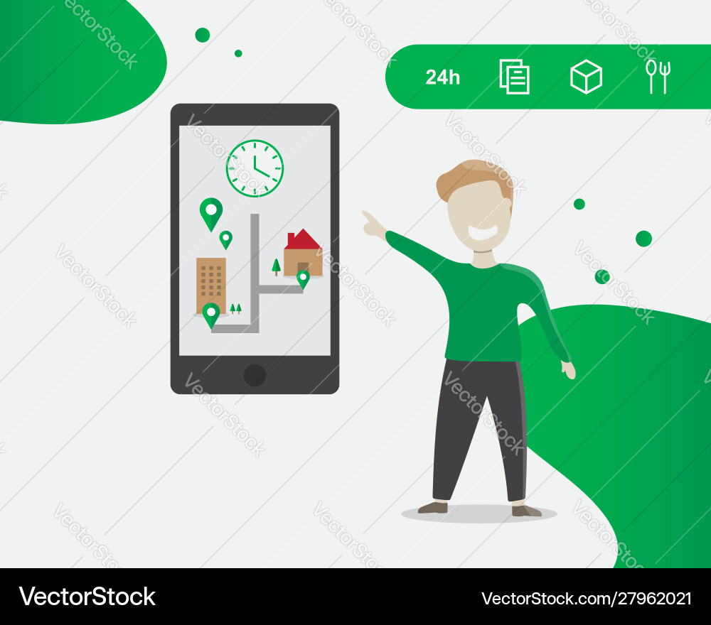Delivery service grab food transportation Vector Image