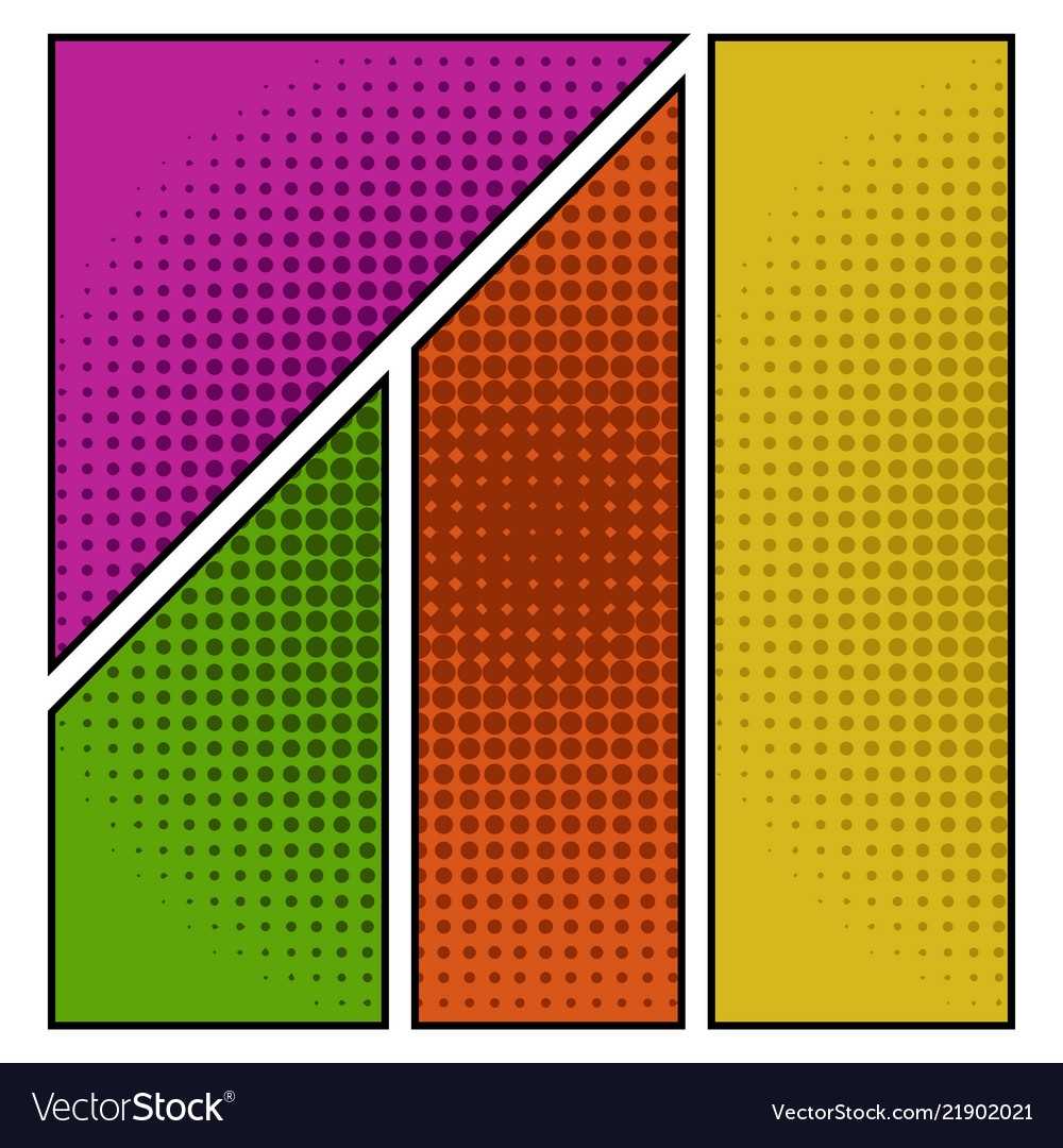 Empty colored comic page Royalty Free Vector Image