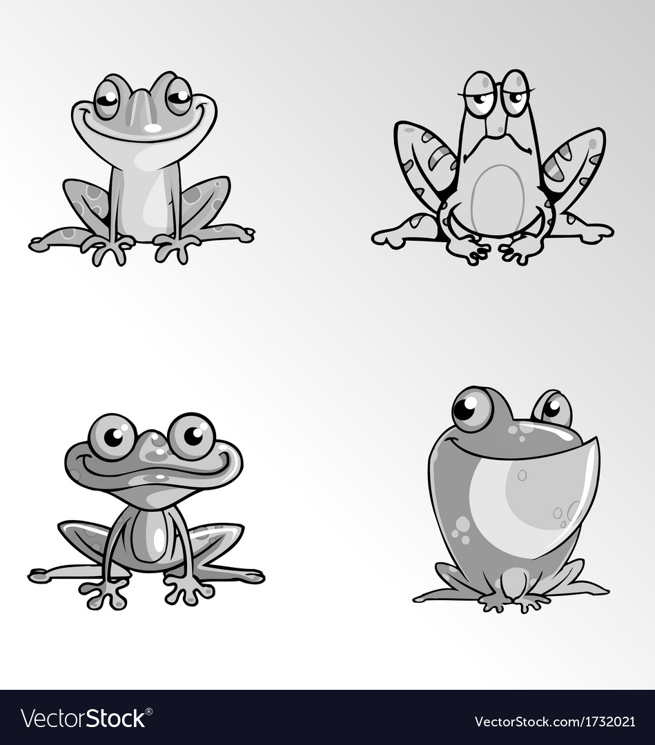 Frog cartoon Royalty Free Vector Image - VectorStock