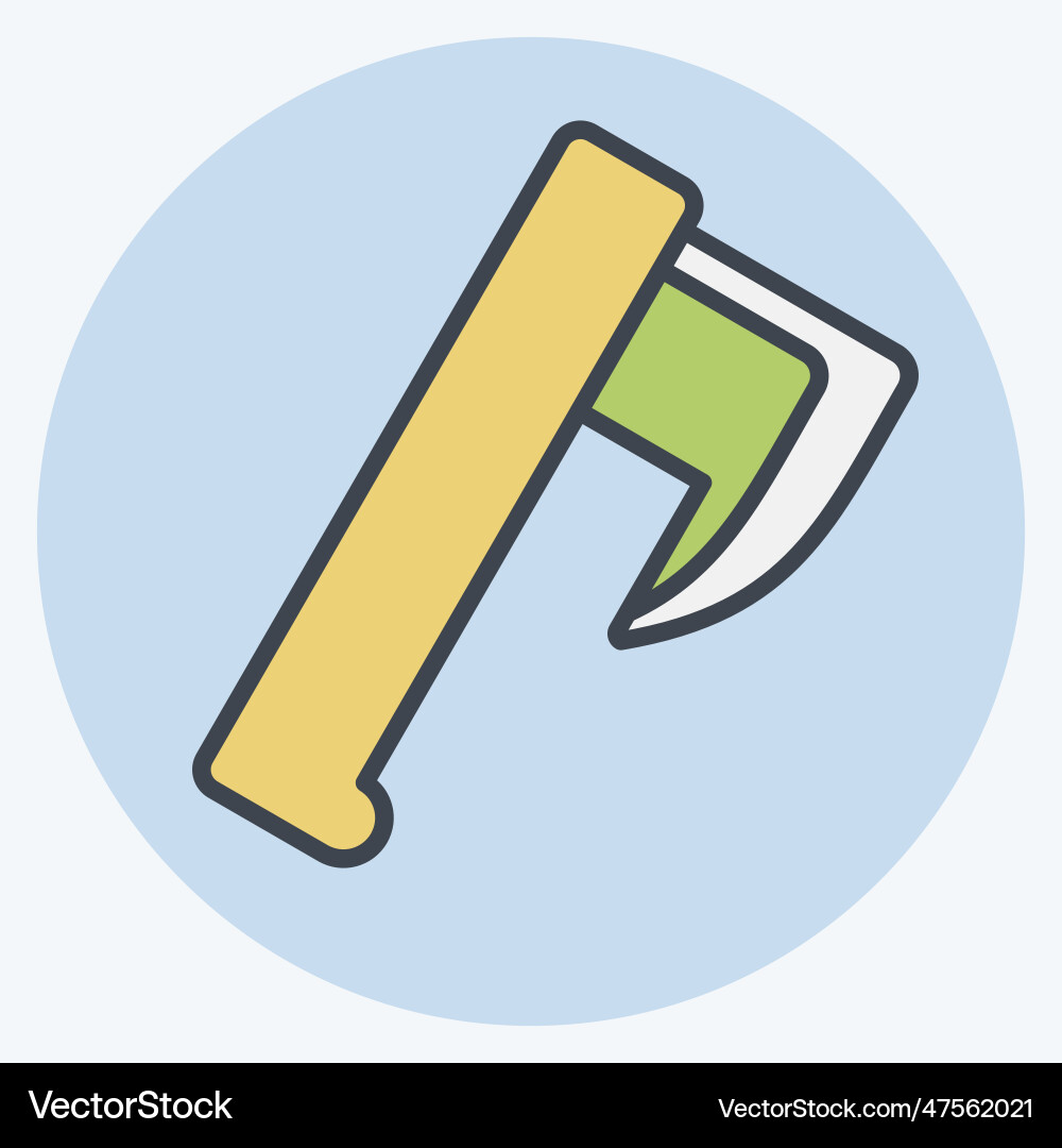 Icon axe related to celtic symbol color mate Vector Image