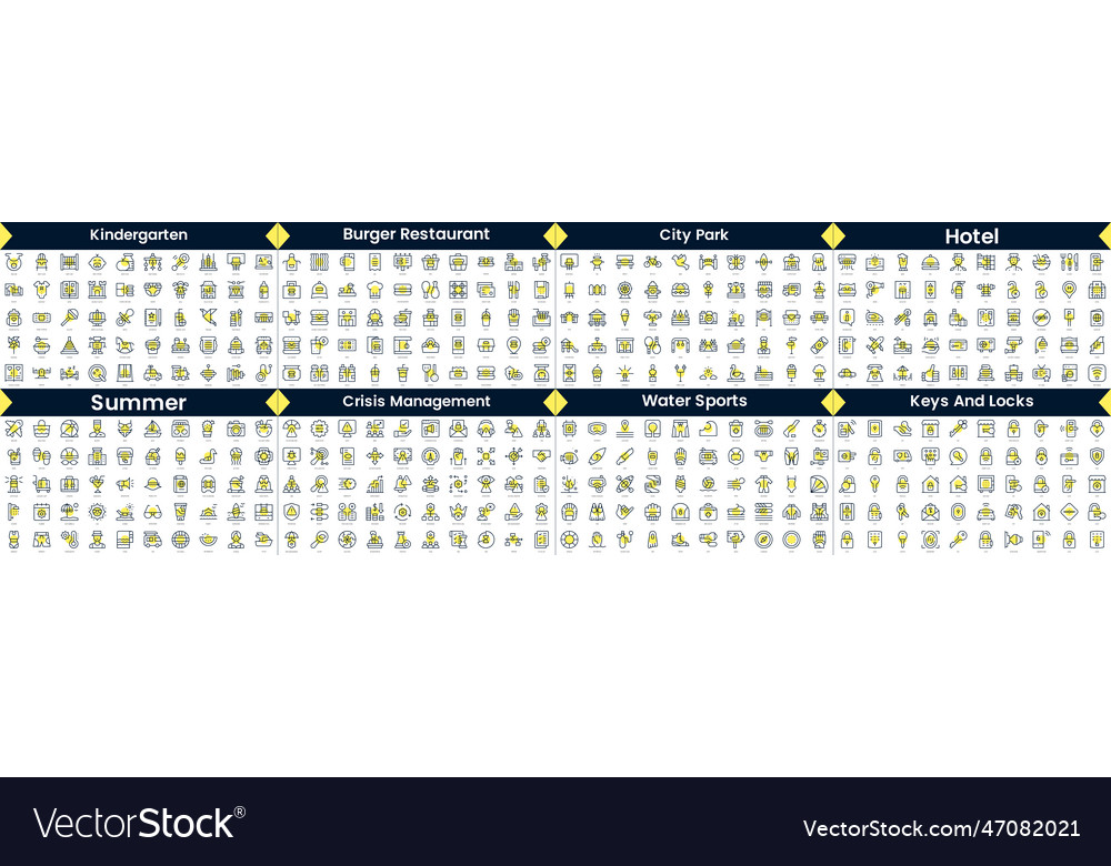 Linear style icons pack in this bundle include Vector Image