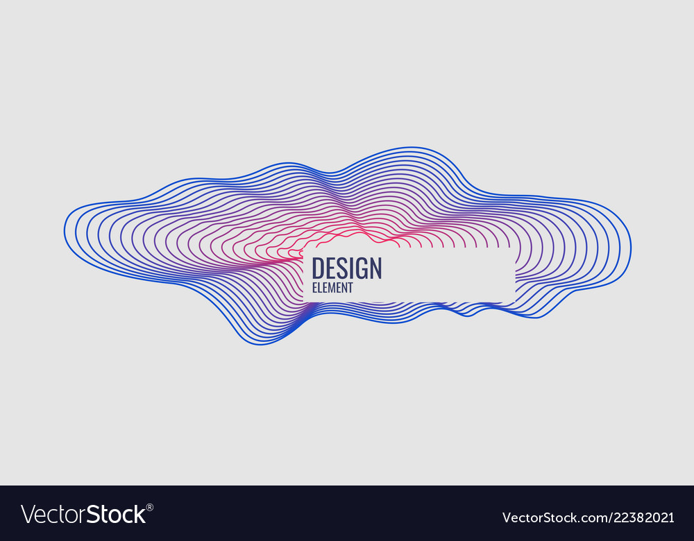 Organic forms with dynamic waves and lines Vector Image