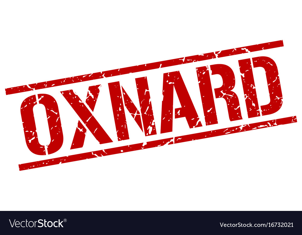 Oxnard red square stamp Royalty Free Vector Image