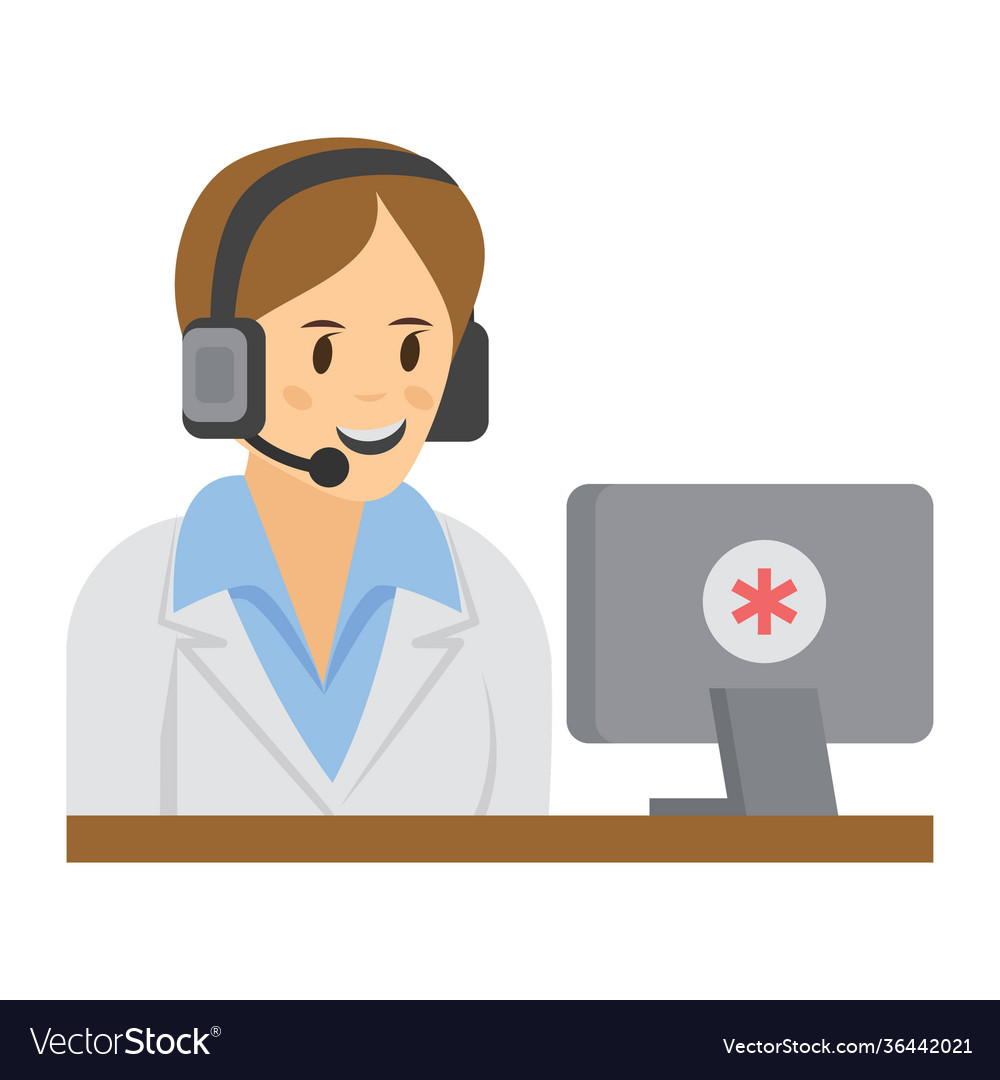 Receptionist Royalty Free Vector Image - VectorStock