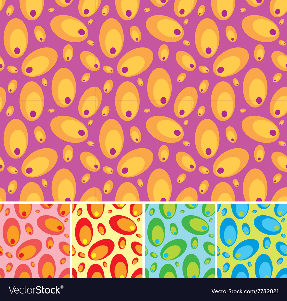 Seamless pattern with five color variations Vector Image