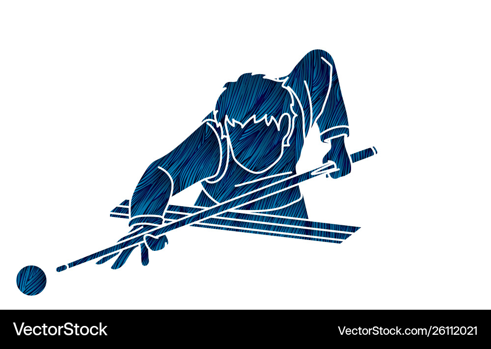 Snooker sport action cartoon graphic Royalty Free Vector