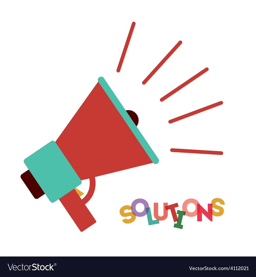 Solutions design Royalty Free Vector Image - VectorStock