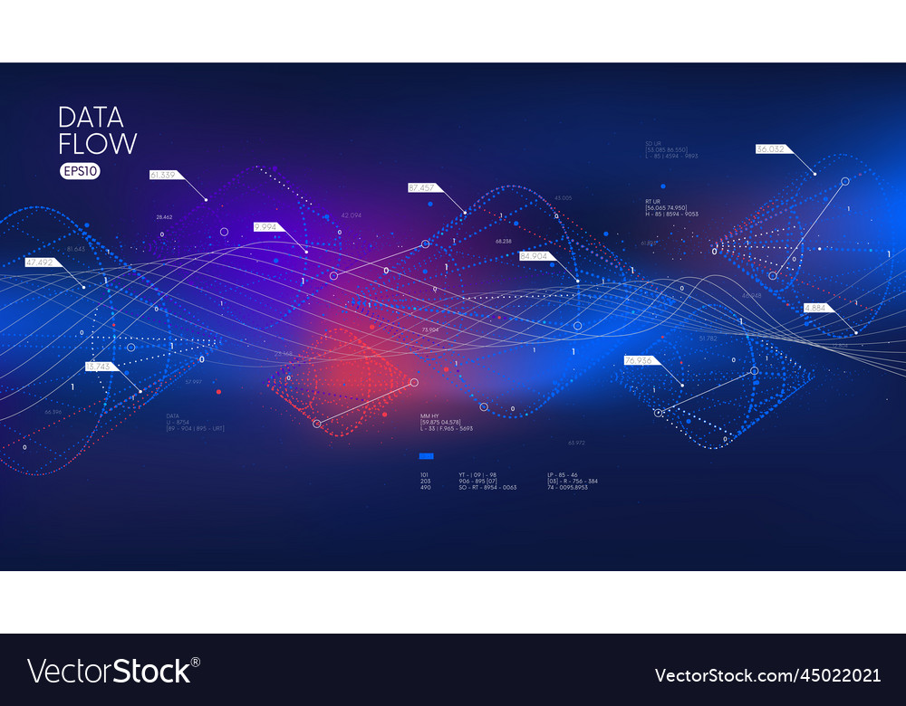 Structuring and networking from big data business Vector Image
