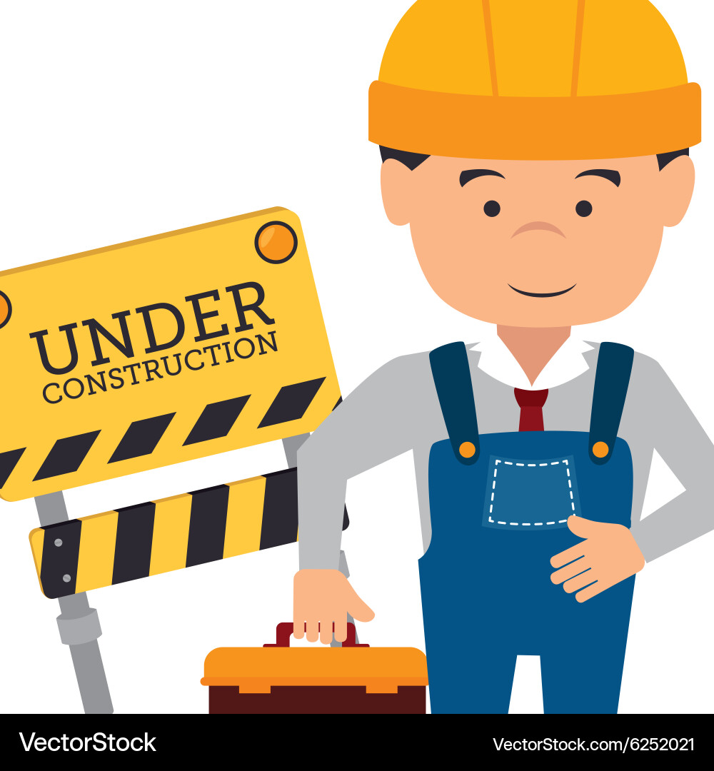 Under construction Royalty Free Vector Image - VectorStock