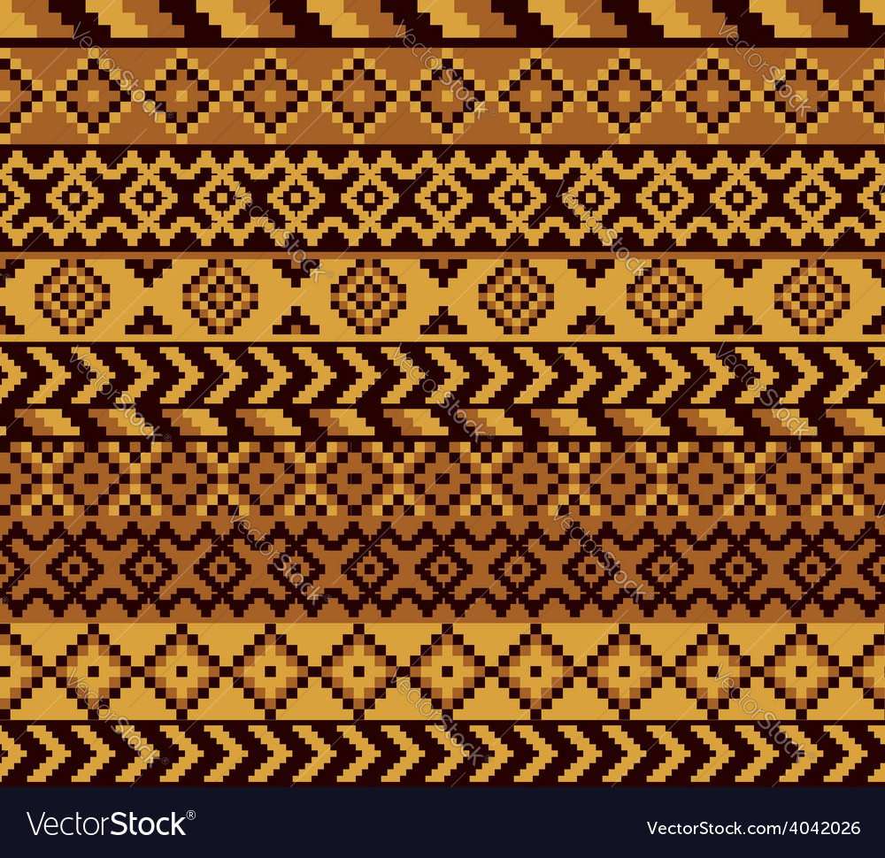 African pixel pattern Royalty Free Vector Image