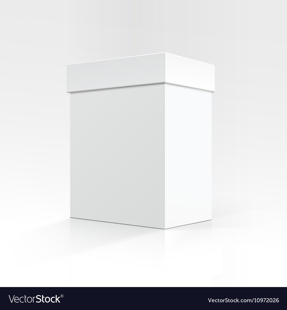 Blank rectangular box in perspective for package Vector Image