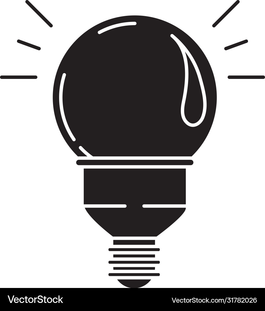 Bright lamp electric light bulb eco idea Vector Image