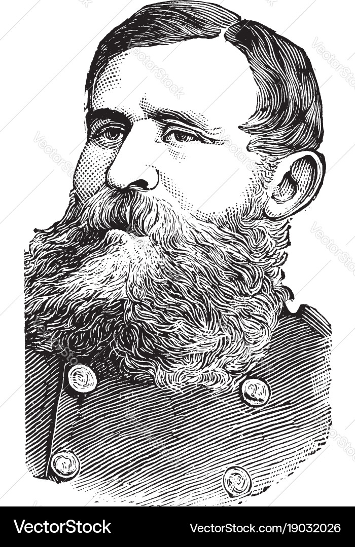 General george crook vintage Royalty Free Vector Image