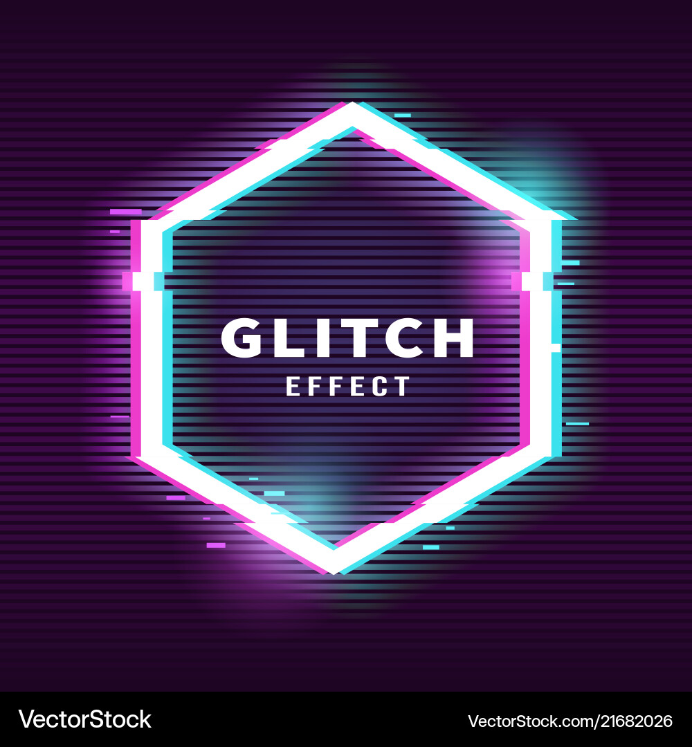 Glitch effect for frame Royalty Free Vector Image