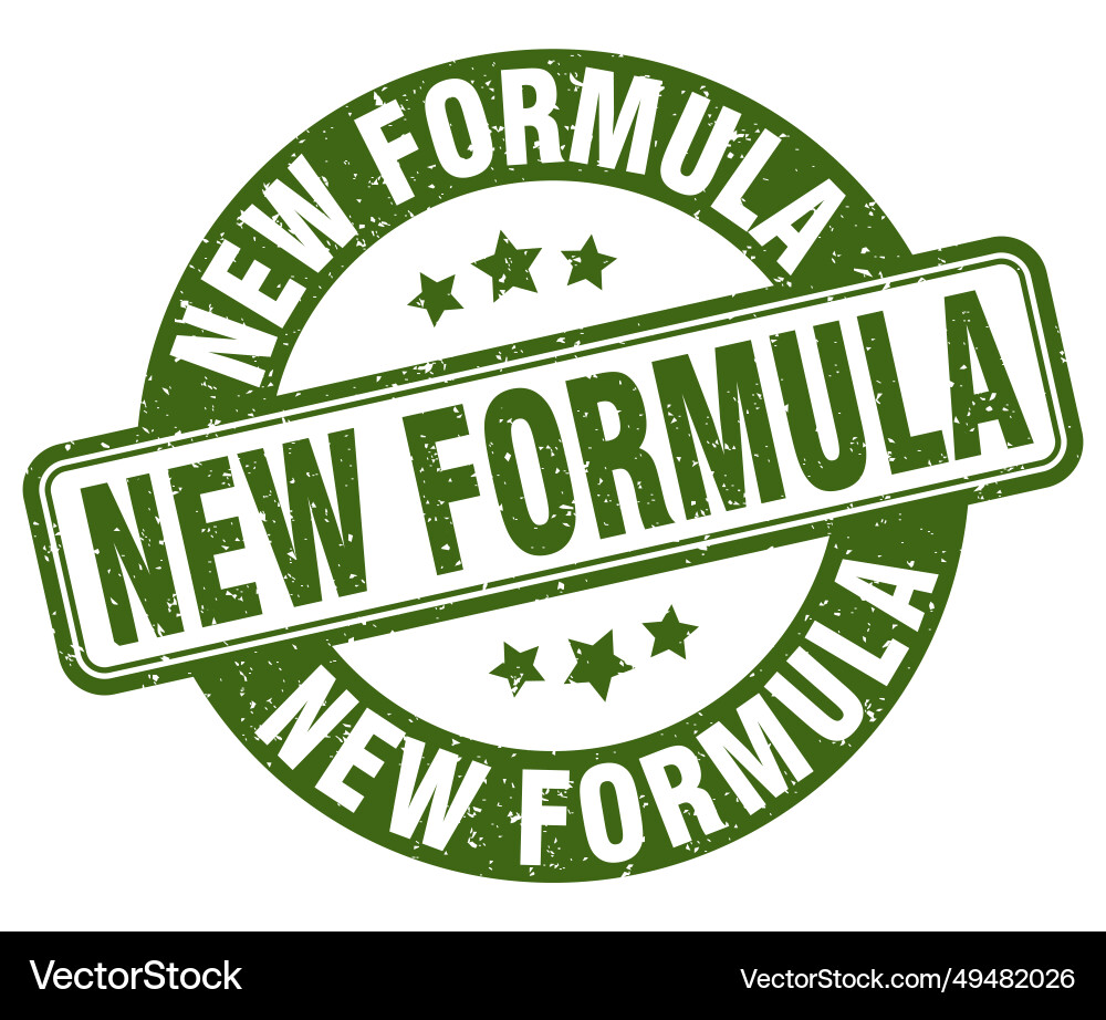 New formula stamp new formula label round grunge Vector Image