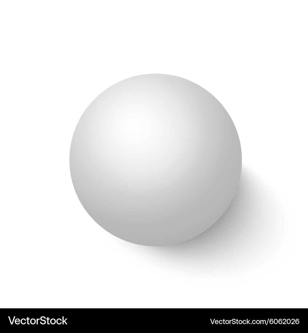 Photorealistic isolated 3d ball on a white Vector Image