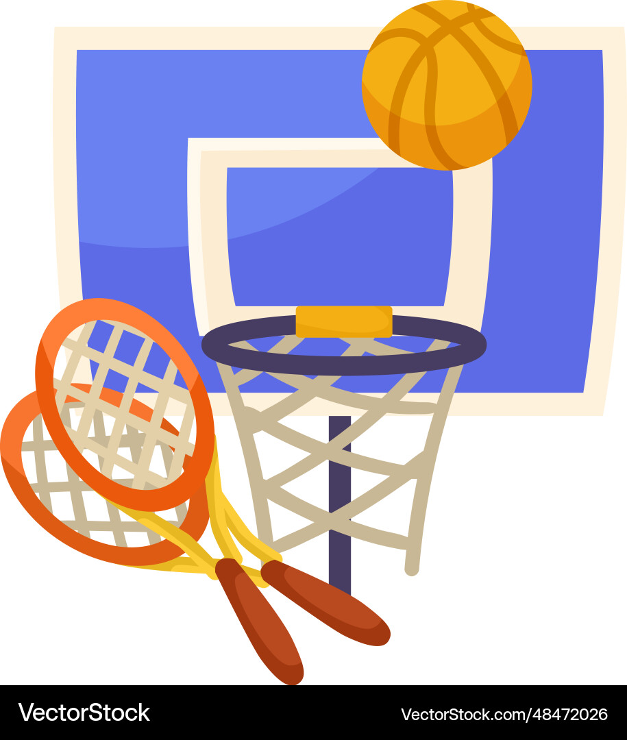 School sport subject composition with education Vector Image