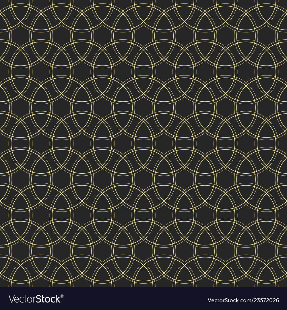 Seamless Pattern With Intersecting Circles Vector Image