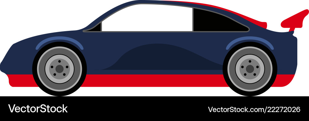 Side view of a derby car Royalty Free Vector Image