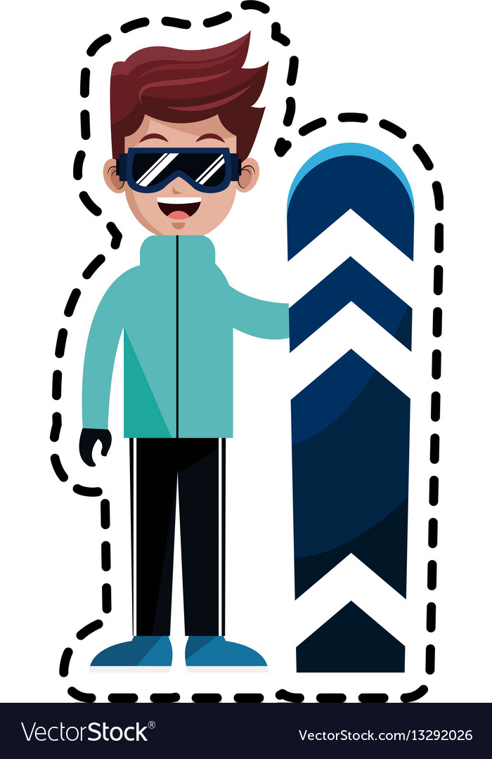 Snowboarding icon image Royalty Free Vector Image