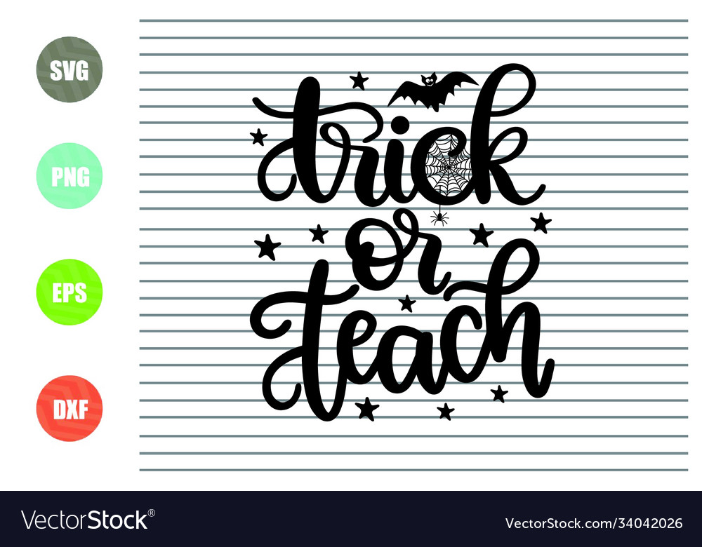 Trick or teach halloween Royalty Free Vector Image