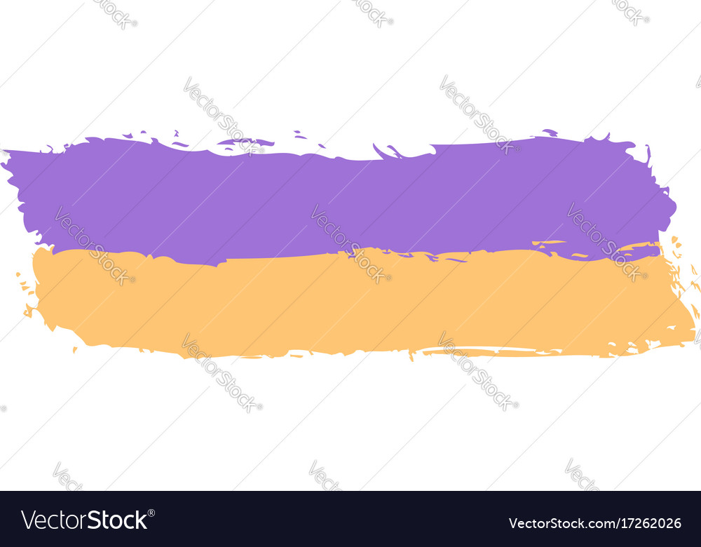 Two colored brushstroke paint Royalty Free Vector Image