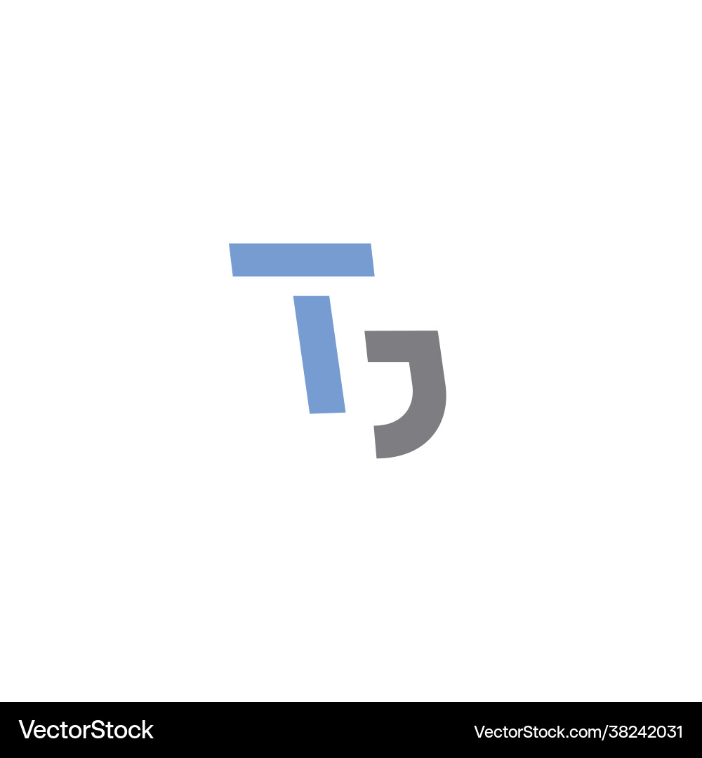 Amazing and modern initial letter tg design Vector Image