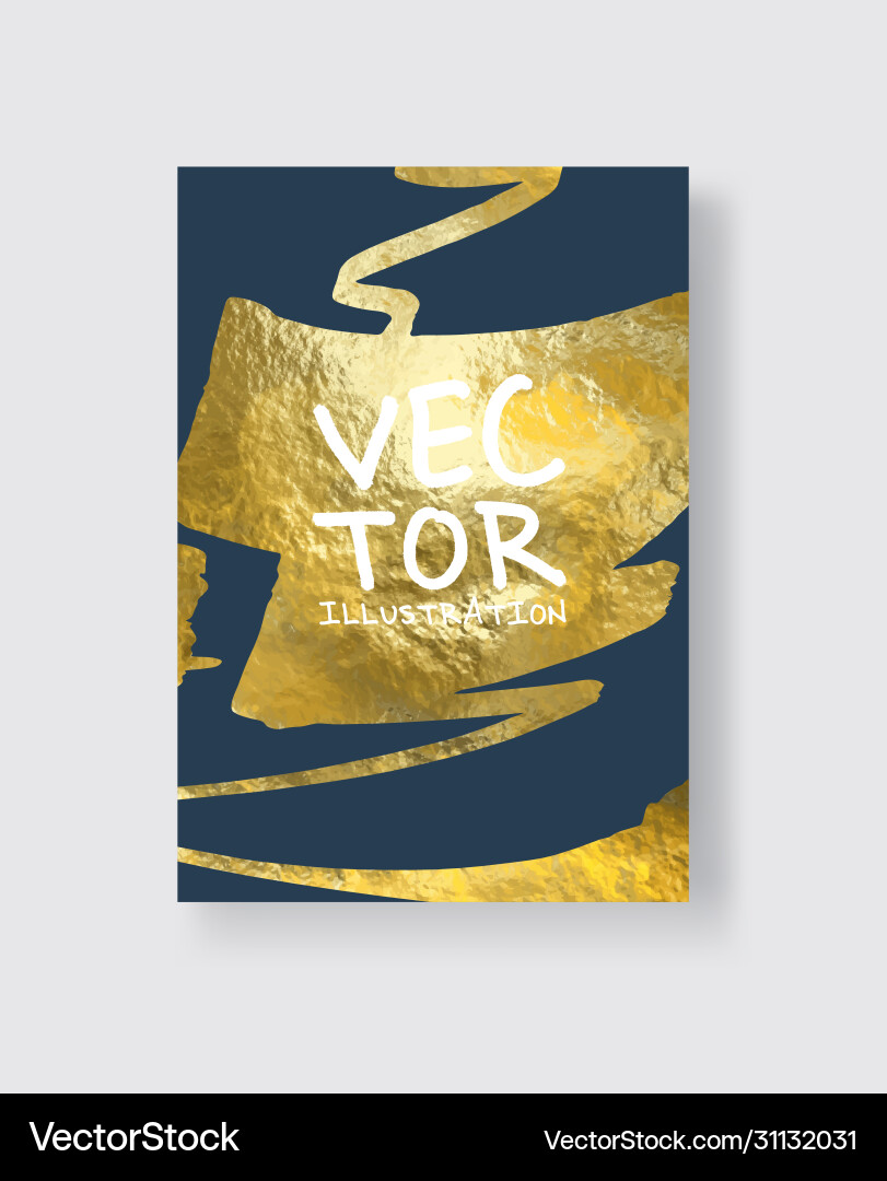 Blue and gold design templates for brochures Vector Image