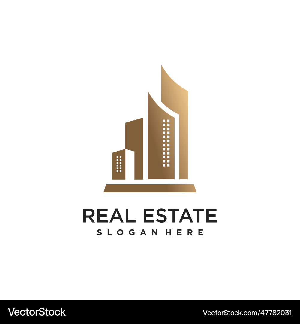 Building logo with modern and simple style Vector Image