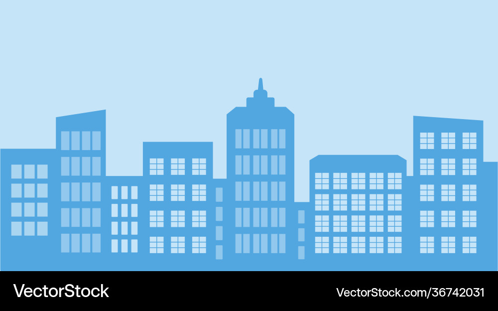 City high-rise buildings Royalty Free Vector Image