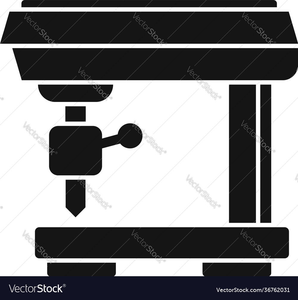 Computer milling machine icon simple style Vector Image